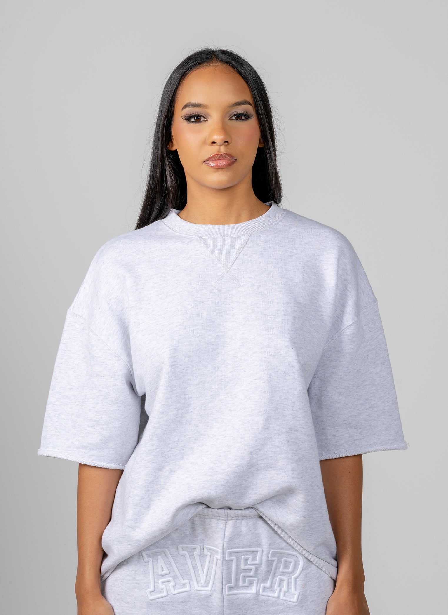 Aver® | Faded Fleece Tee - Marle Grey – Aver Active®